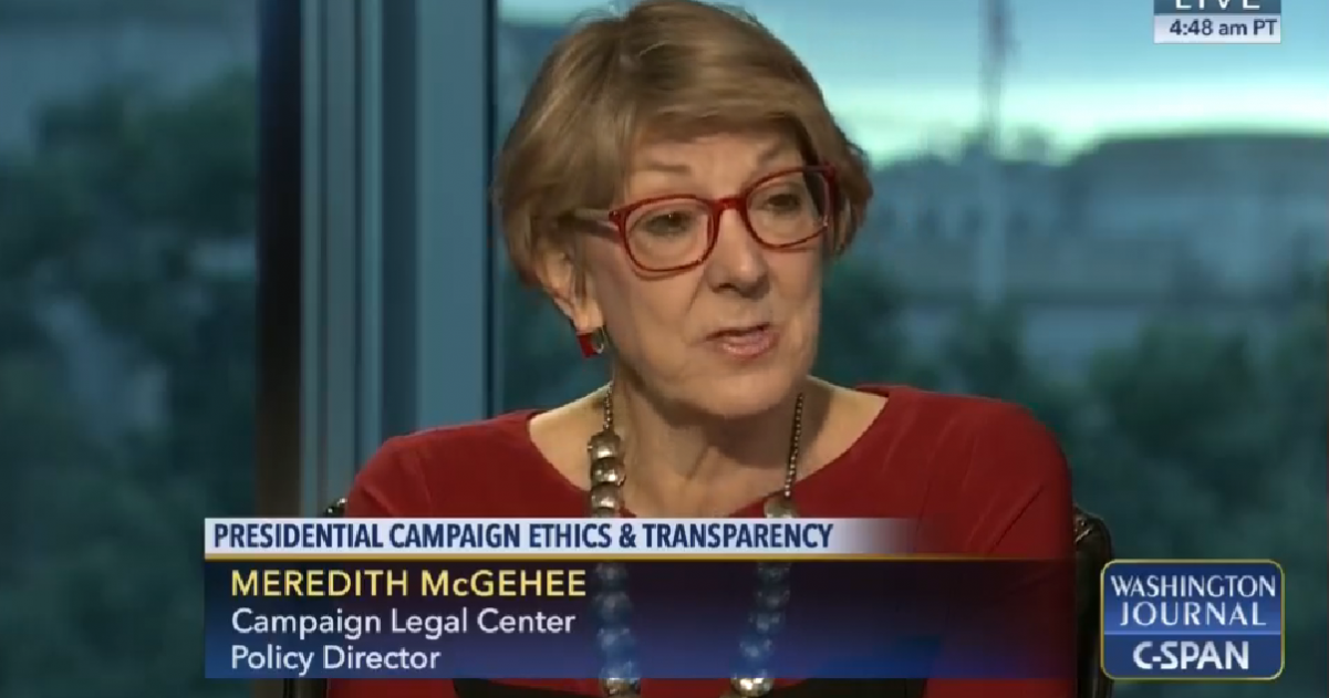Meredith McGehee Discusses Campaign Finance Reform On C-SPAN's ...
